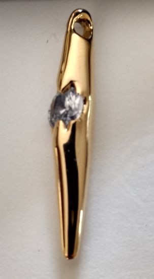 📢 BELLO DIJE ITALIANO ANDRE PIASSO, EN ORO LAMINADO CON SWAROVSKI, NEW